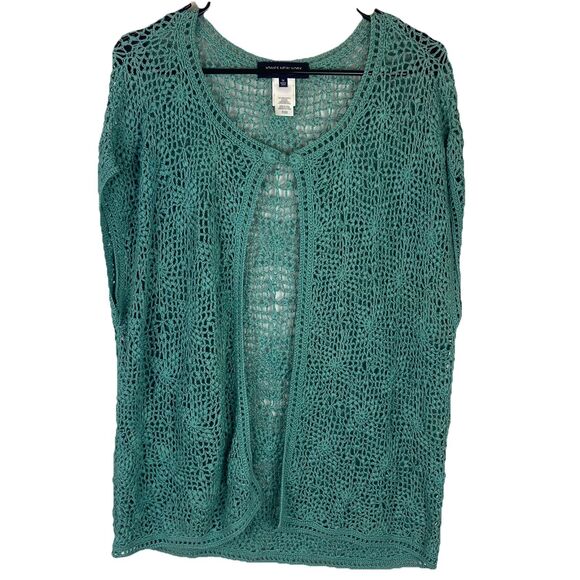 Jones New York | Sweaters | Jones New York Signature Woman Teal Crochet ...